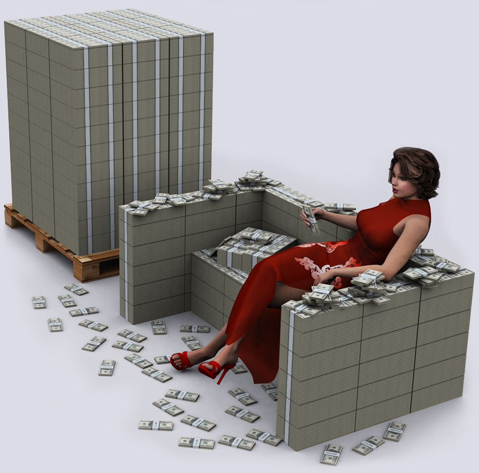 US Debt Of 30 Trillion Visualized Stacked In 100 Dollar Bills